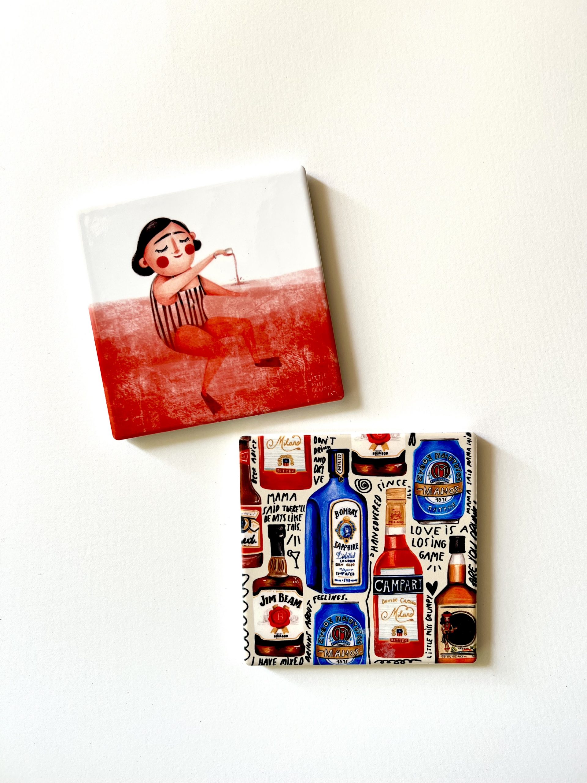 Drunk Coasters - Little Miss Grumpy