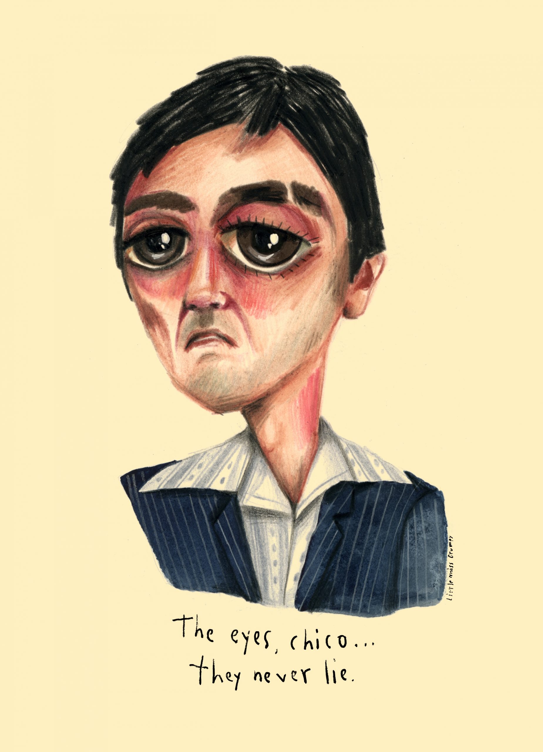 The eyes chico card - Little Miss Grumpy