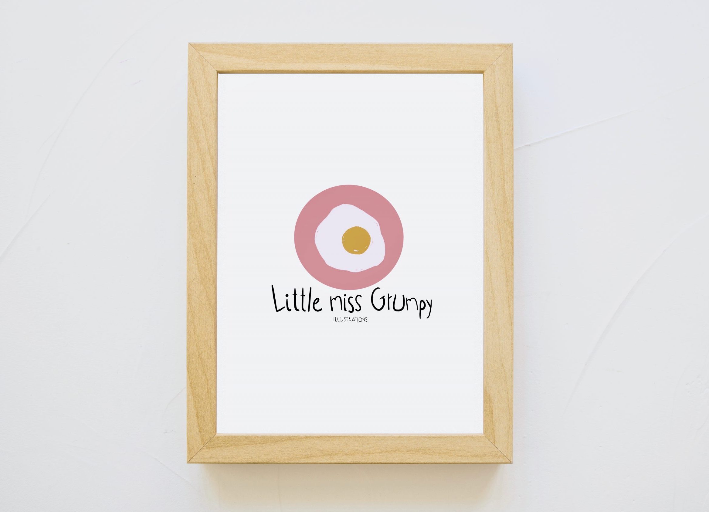 Frame 21x29,7 wood colour - Little Miss Grumpy